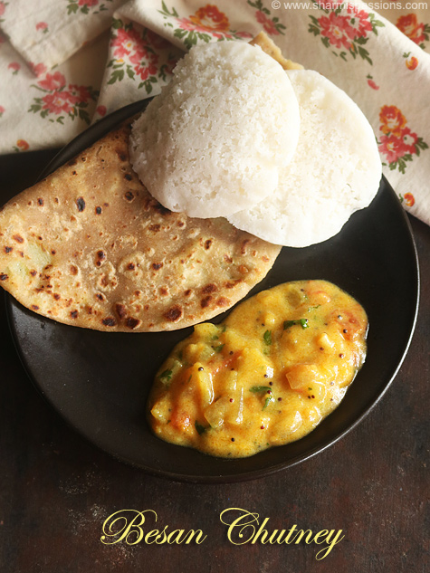 Besan chutney, Kadalai maavu chutney recipe, Bombay chutney recipe